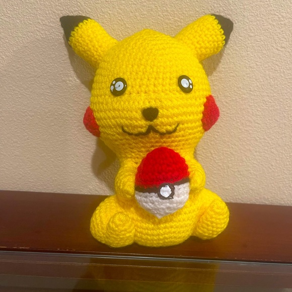 Homemade | Toys | Handmade Pokmon Pikachu With Pok Ball Crochet Plushie ...
